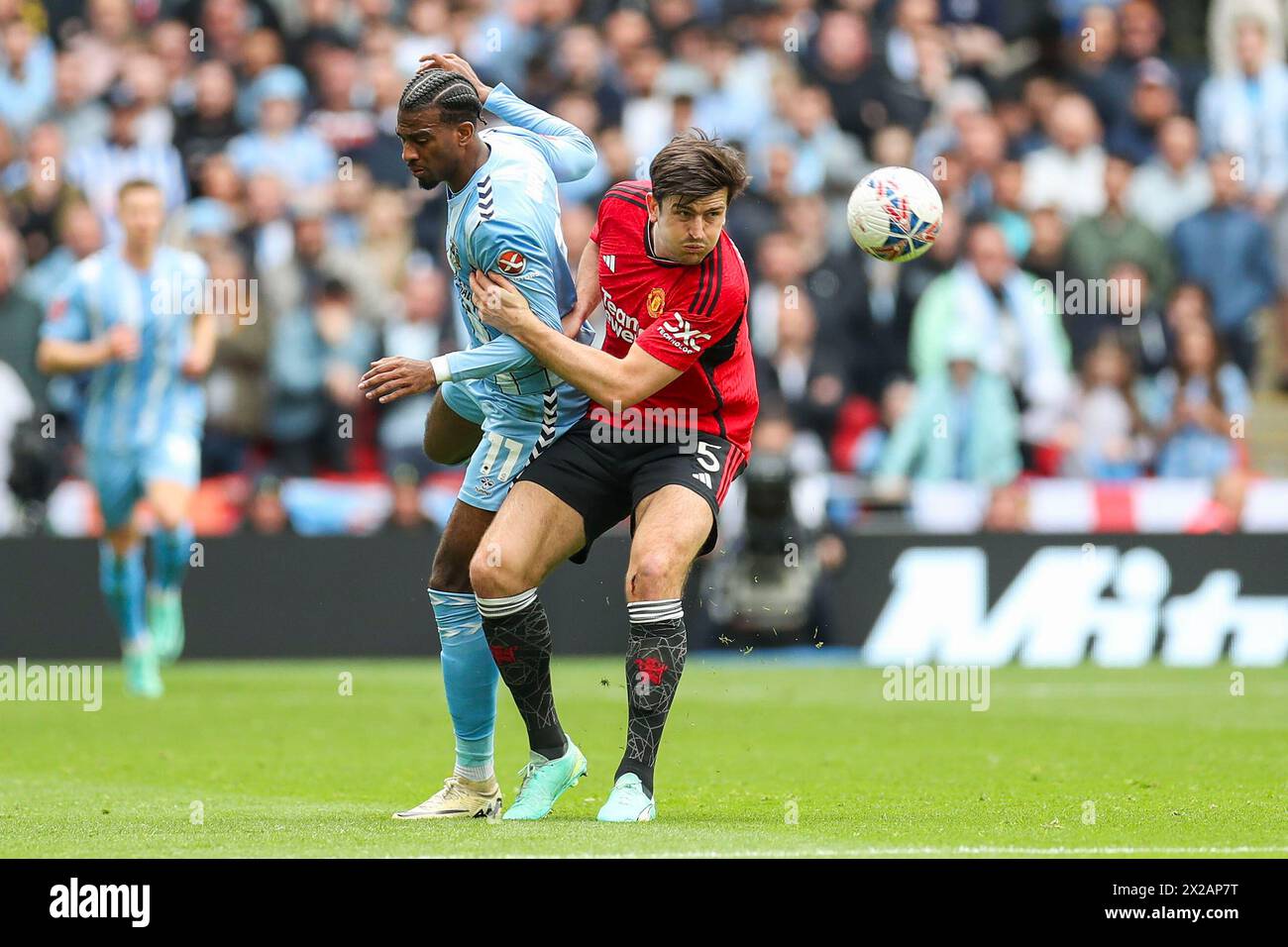 London, UK. 21st Apr, 2024. Manchester United defender Harry Maguire (5 ...