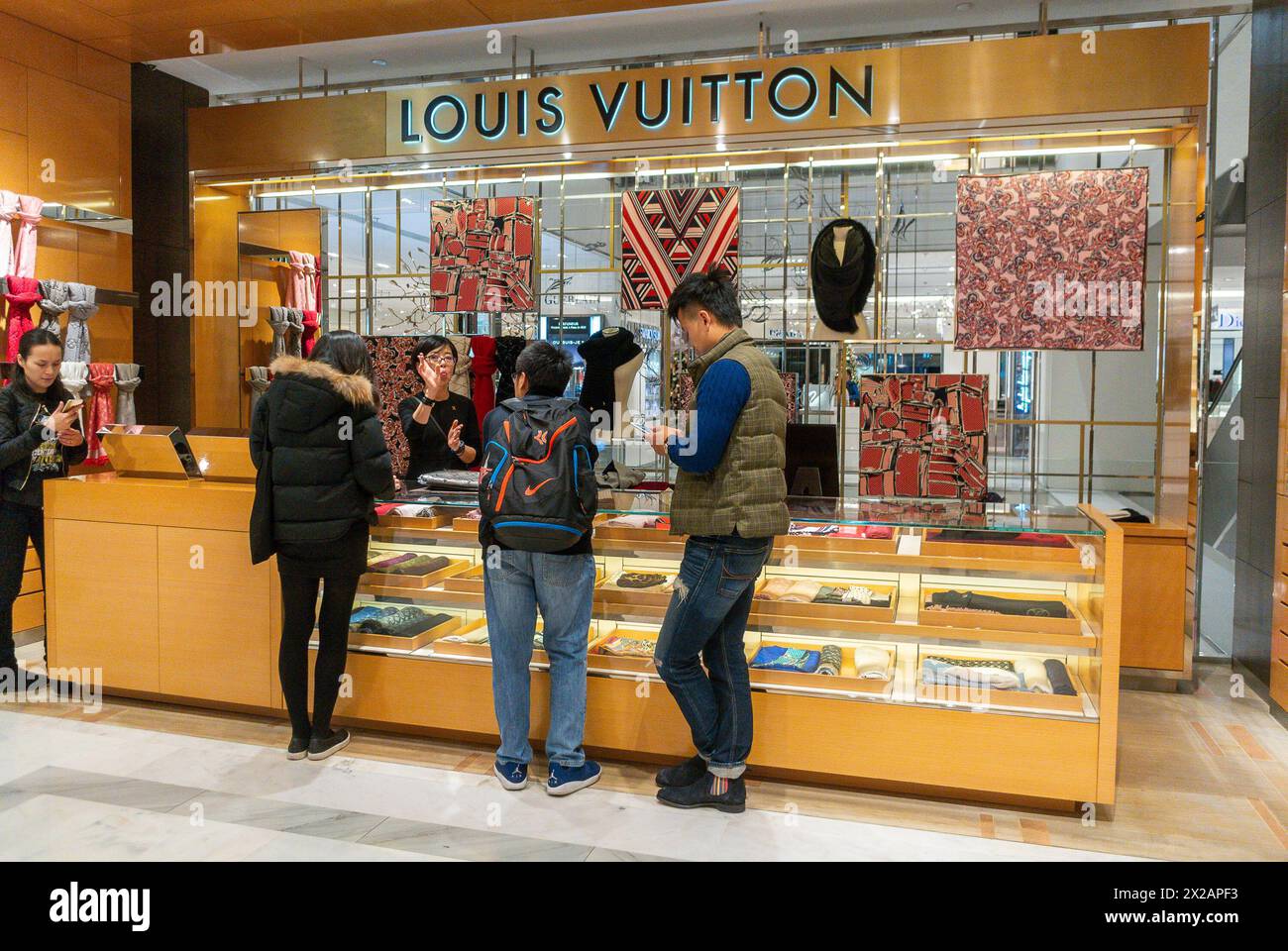 Paris, France, Chinese Tourists Shopping in Luxury Store, Louis Vuitton ...