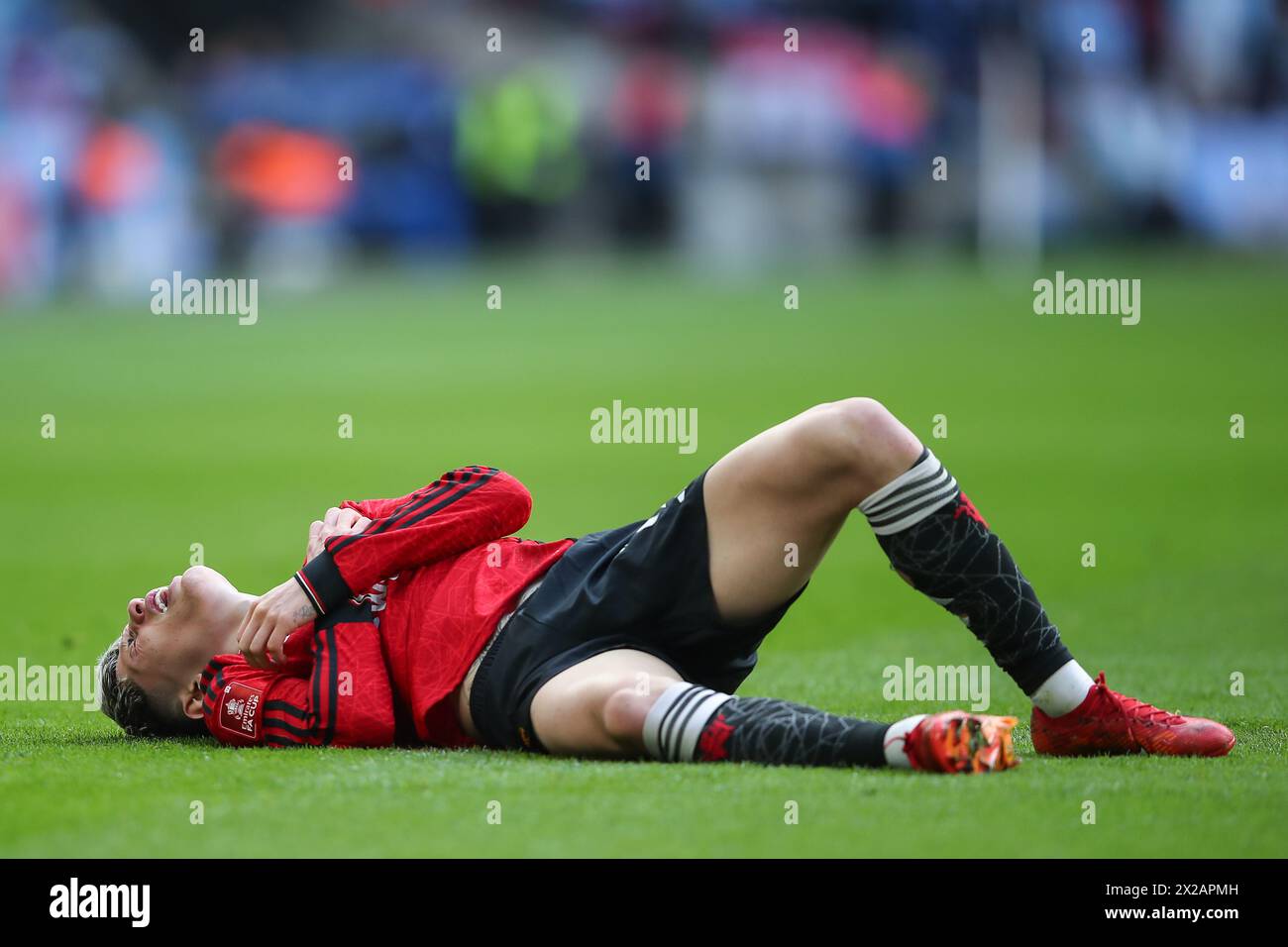 London, UK. 21st Apr, 2024. Alejandro Garnacho of Manchester United ...