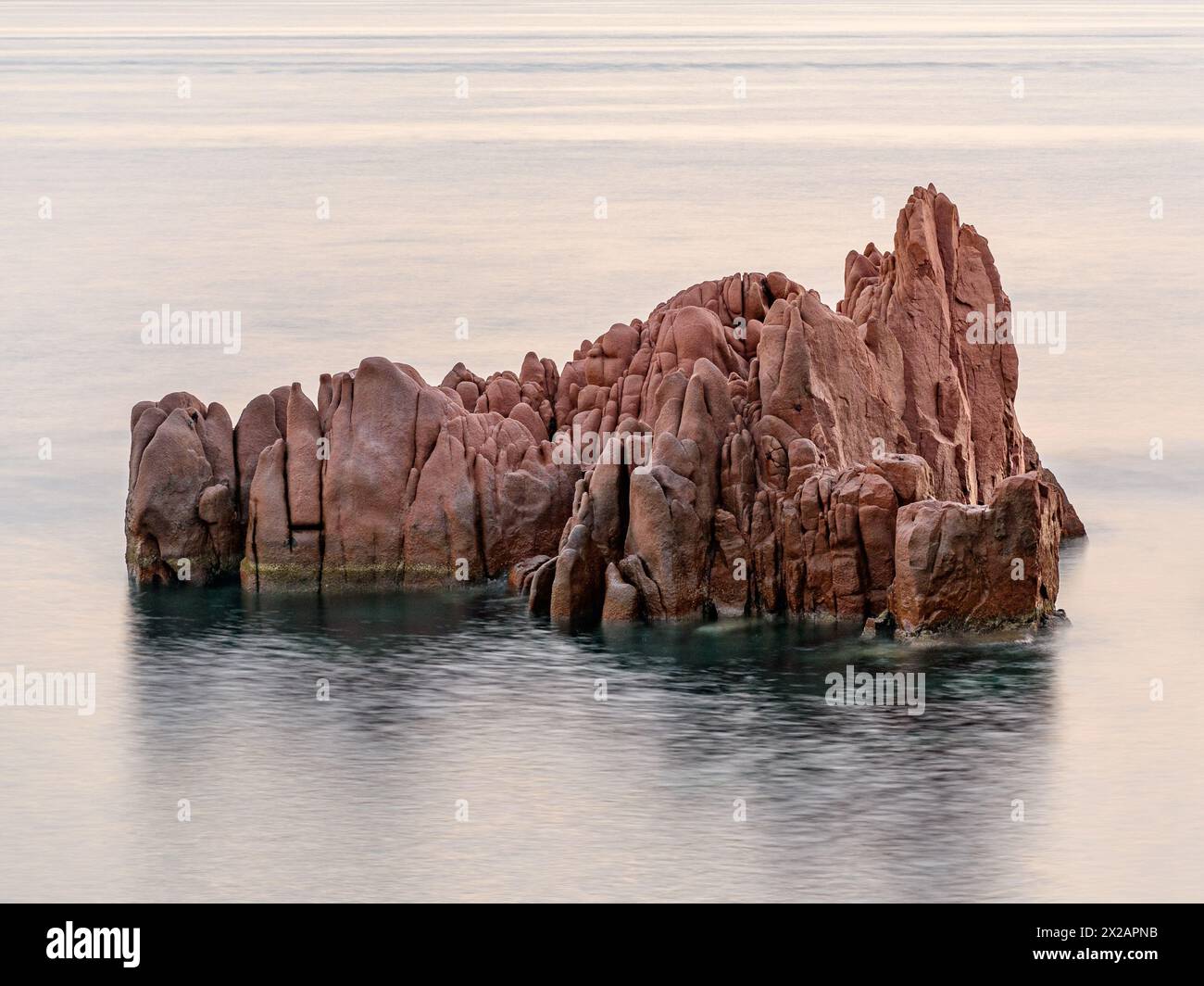 Geological feature called Rocce Rosse (red rocks) in Arbatax at the ...