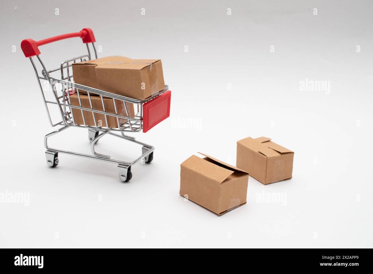 Cart boxes delivery service hi-res stock photography and images - Alamy