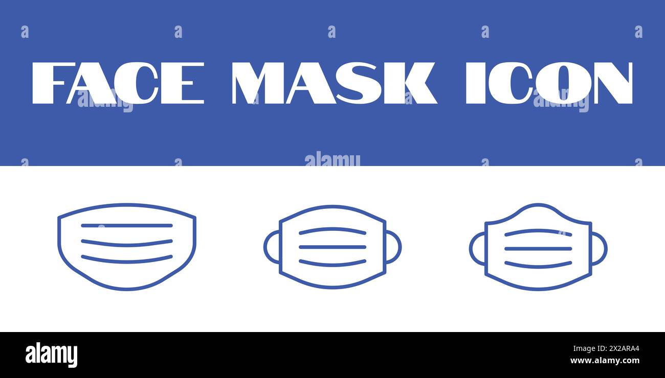 Face Mask Icon Vector Face covid 19 Protection Mask Icon Set ...