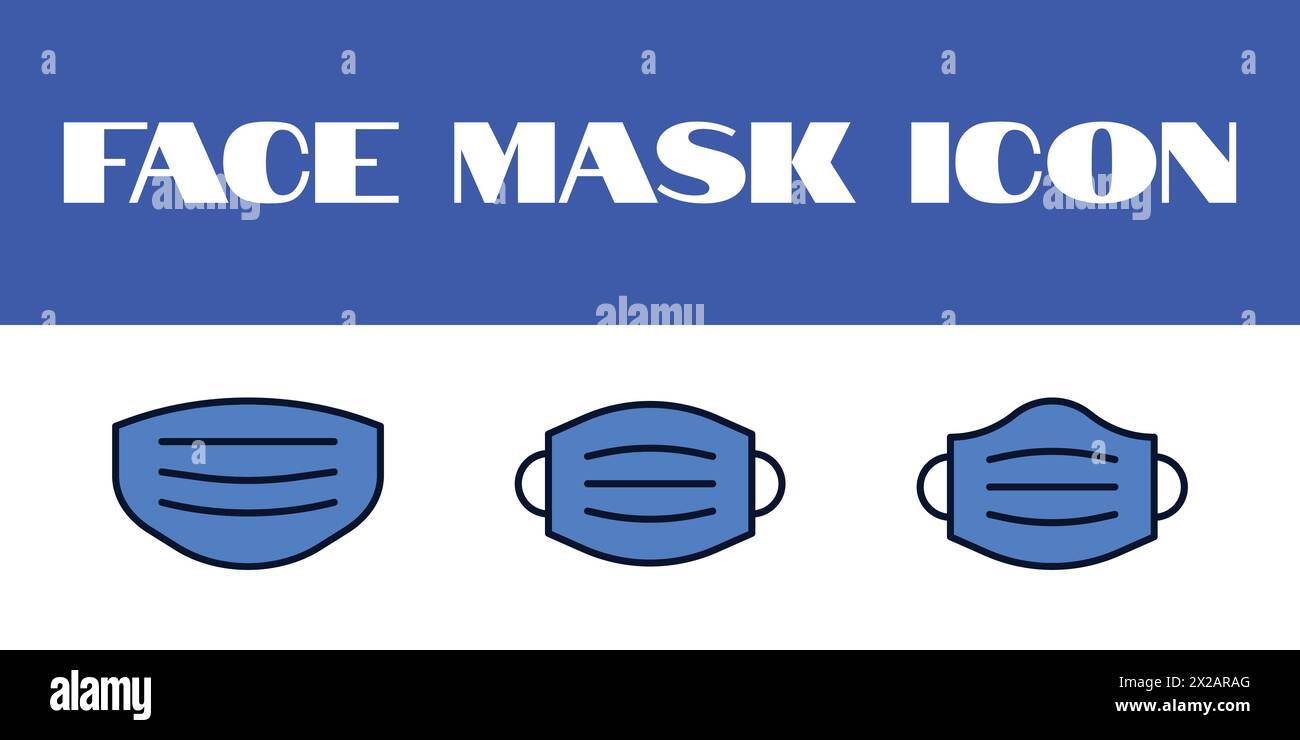Face Mask Icon Vector Face covid 19 Protection Mask Icon Set ...