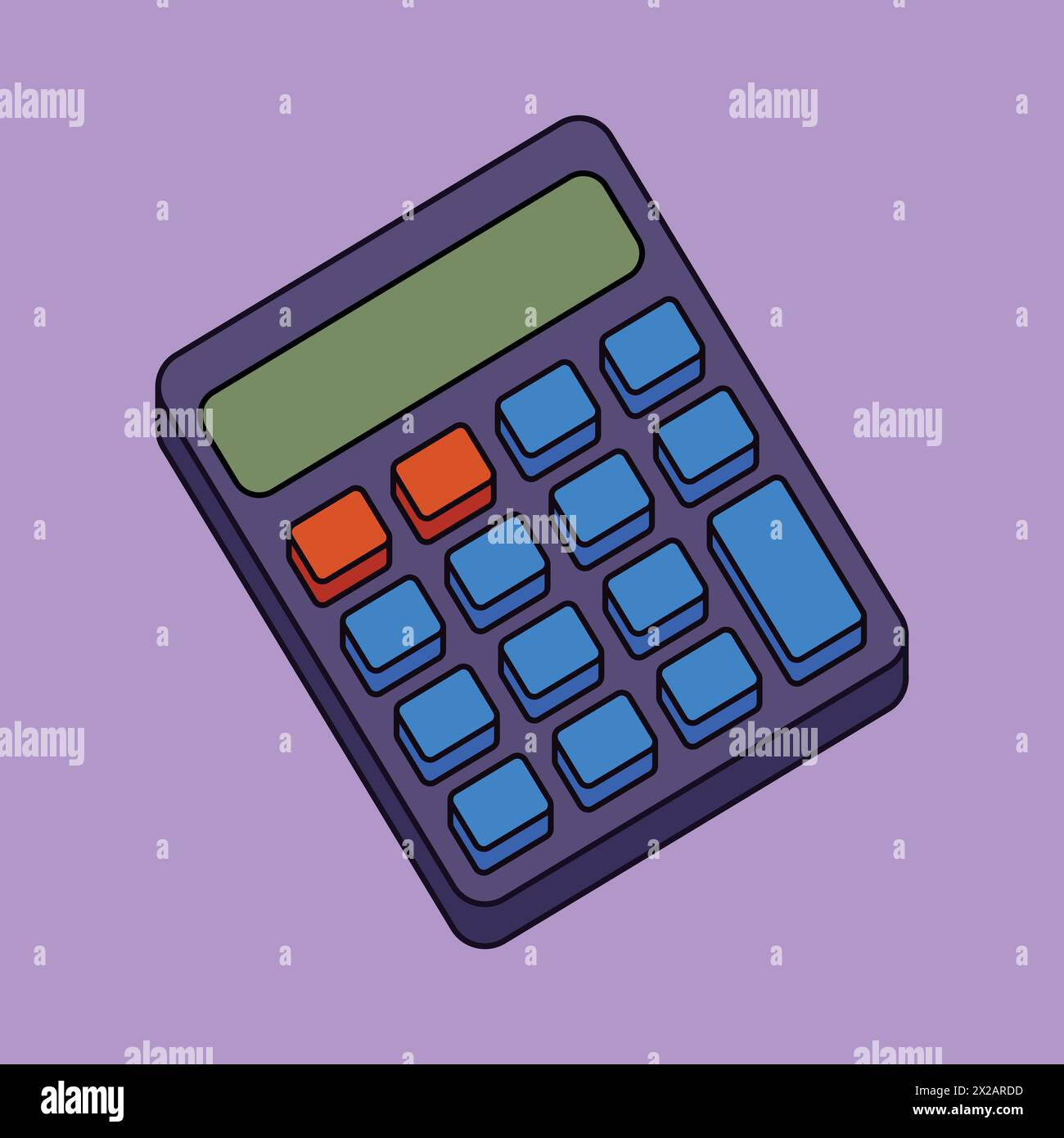 Calculator Icon Vector Illustration Maths Calculation Device Vector Study Stock Vector Image ...