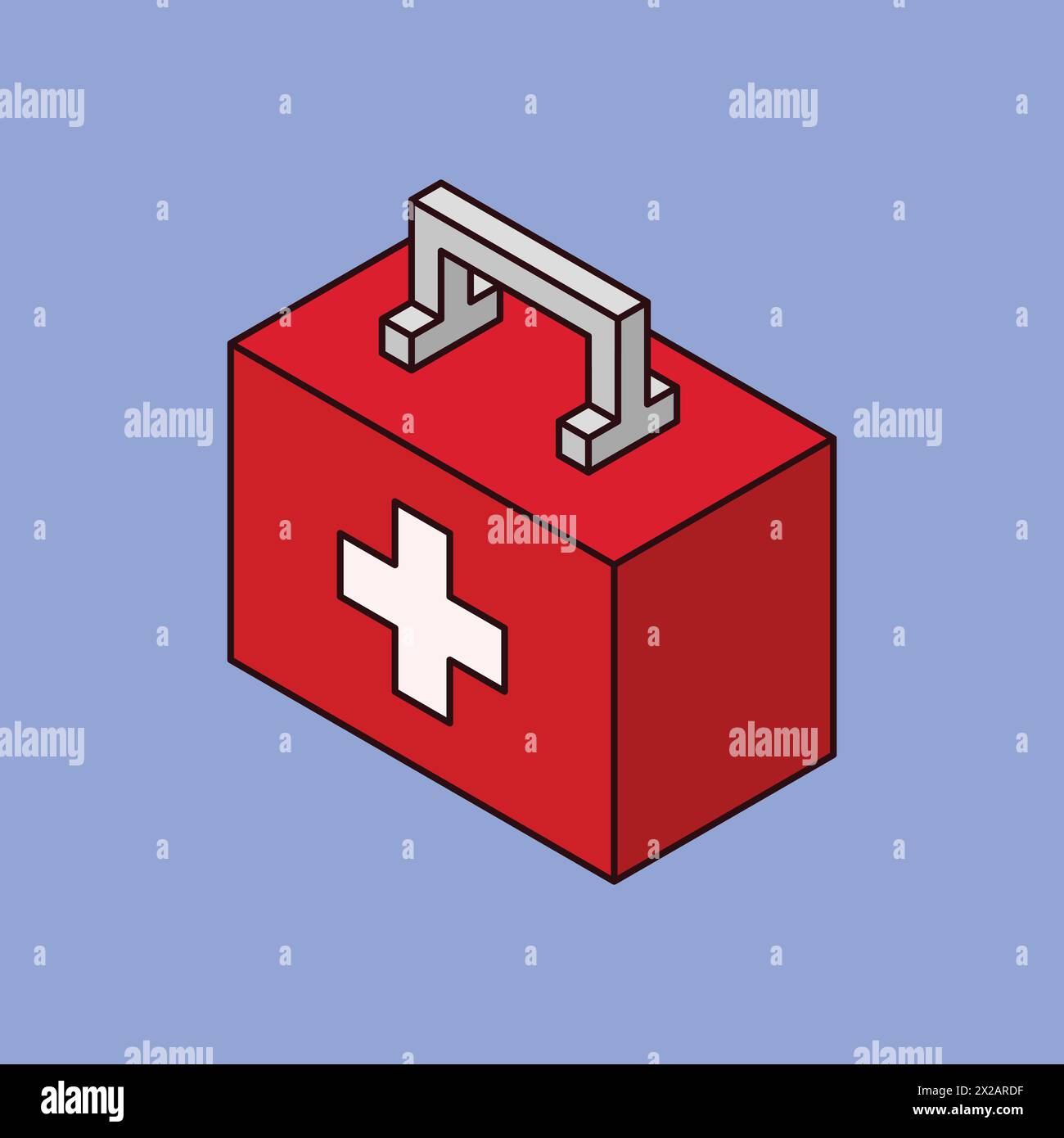 First aid kit icon. Isometric illustration of first aid kit vector icon for web design Stock ...