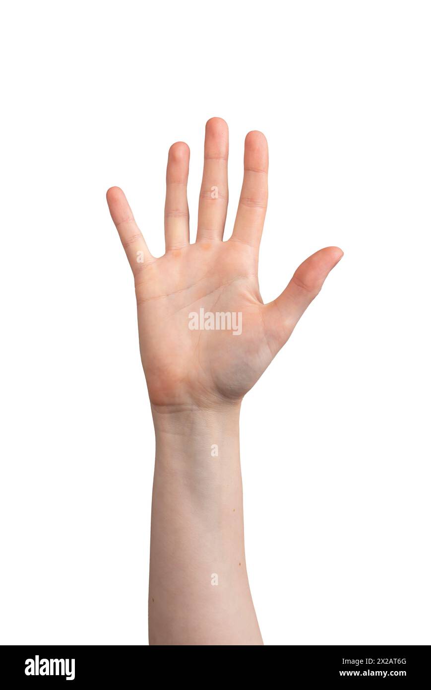 Hello salute hand gesture hi-res stock photography and images - Alamy