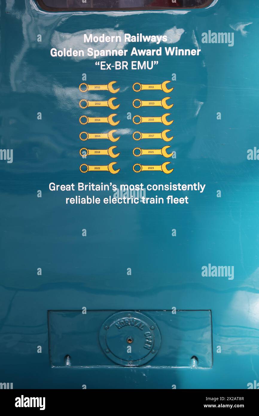 A South Western Railway Class 455 EMU repainted in the British Rail ...