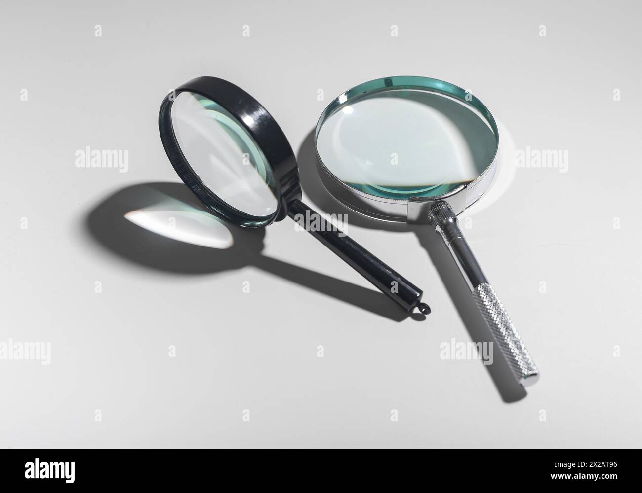 Magnifying glass concept for research and analysis. Transparent lens to ...