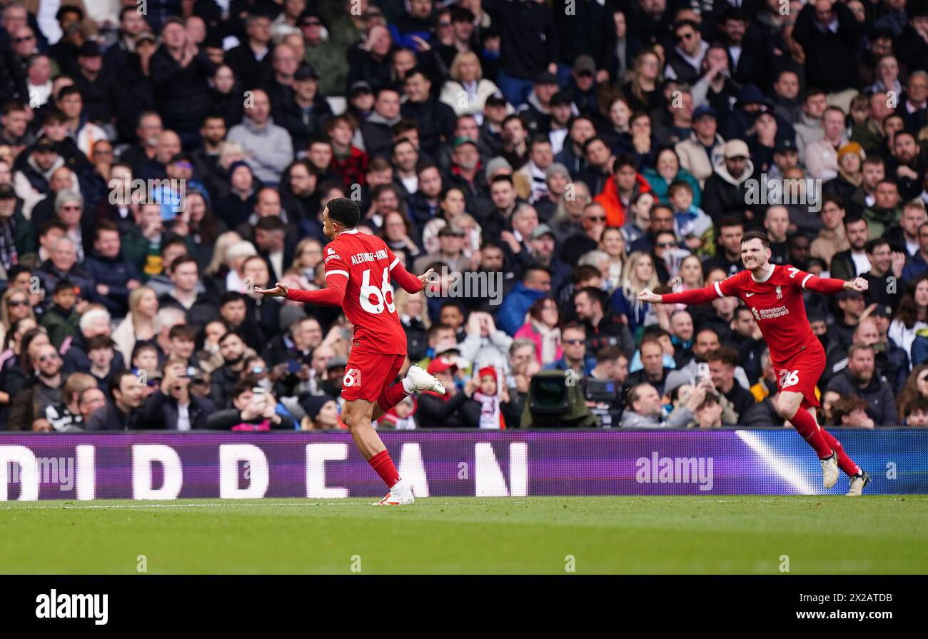 Liverpool's Trent Alexander-Arnold celebrates scoring their side's ...