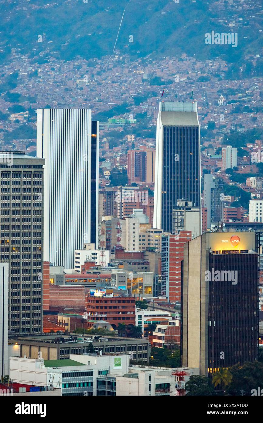 Panoramic Aburra Valley, Cerro Nutibara, Medellin, Antioquia, Colombia ...