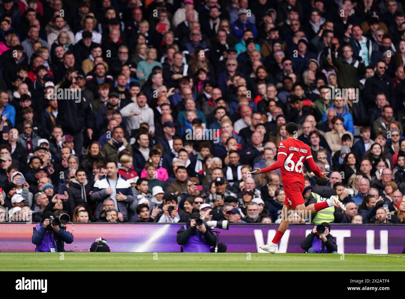 Liverpool's Trent Alexander-Arnold celebrates scoring their side's ...