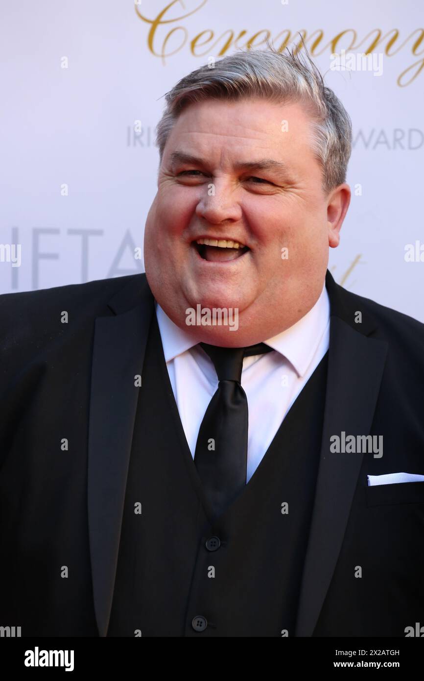 Dublin, Ireland. 20th April 2024. Simon Delaney arriving on the red ...
