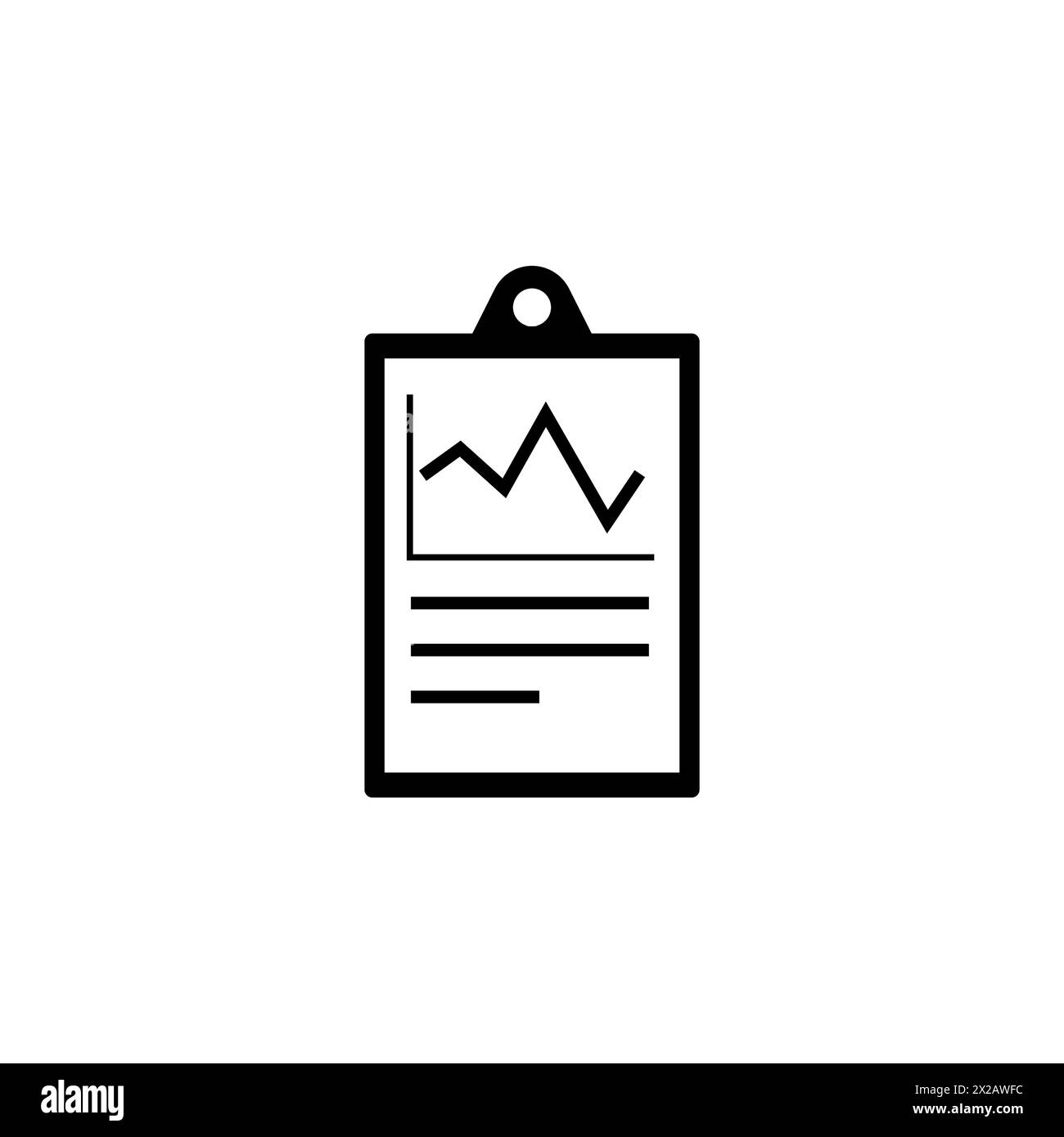 Business Report Financial Document flat vector icon. Simple solid ...