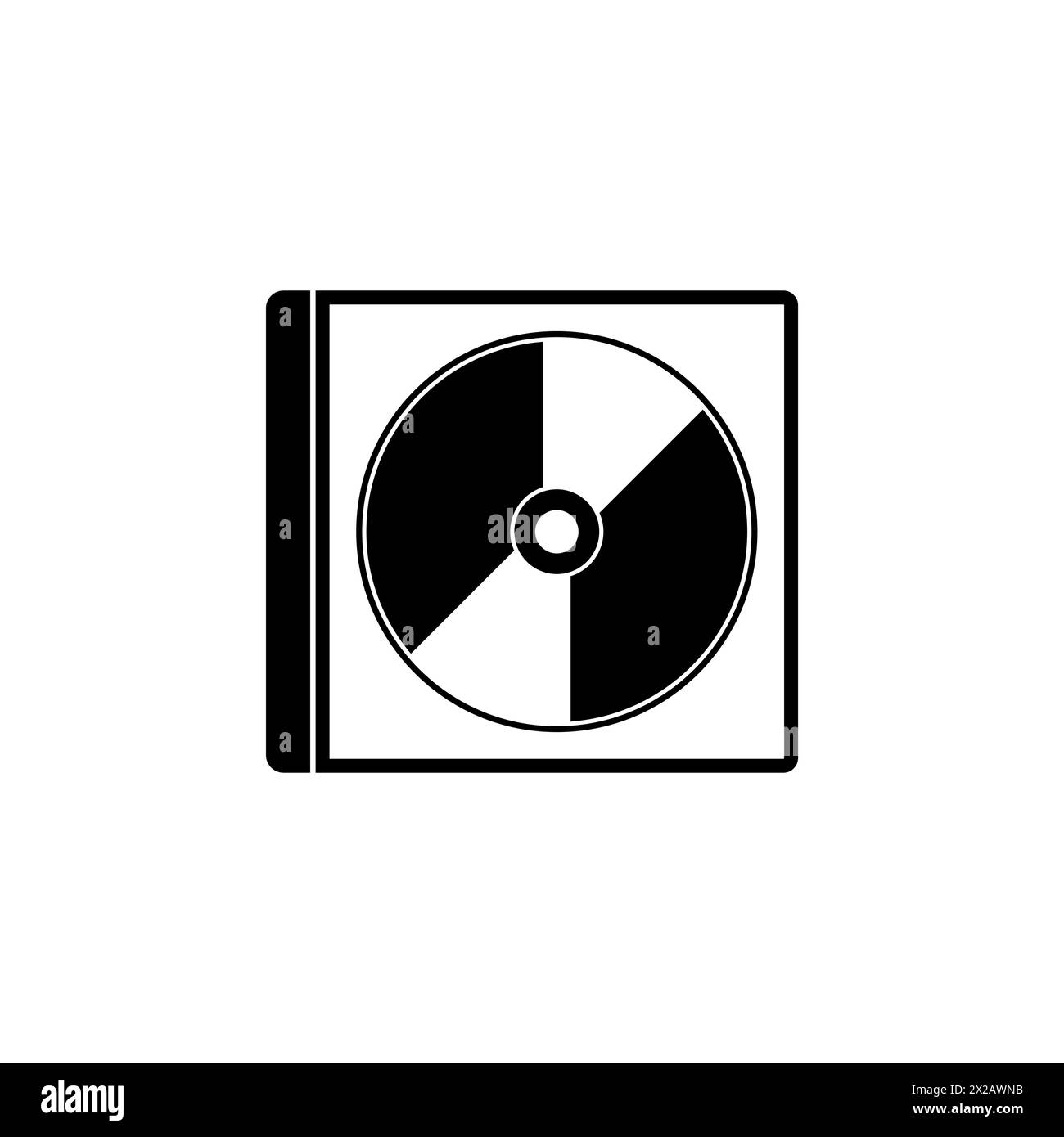 CD DVD Disc and Box flat vector icon. Simple solid symbol isolated on ...