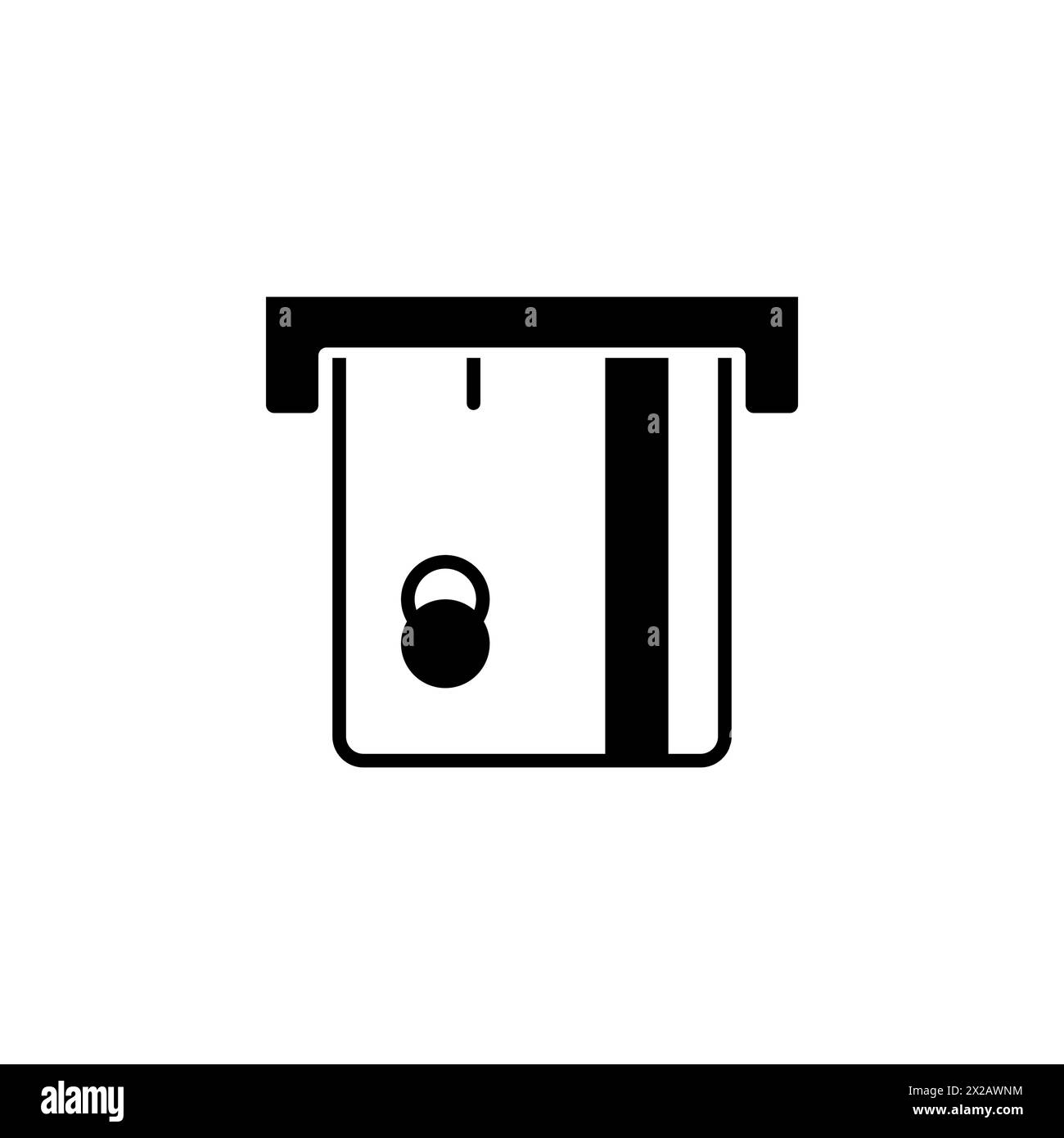 Atm Card Slot flat vector icon. Simple solid symbol isolated on white ...