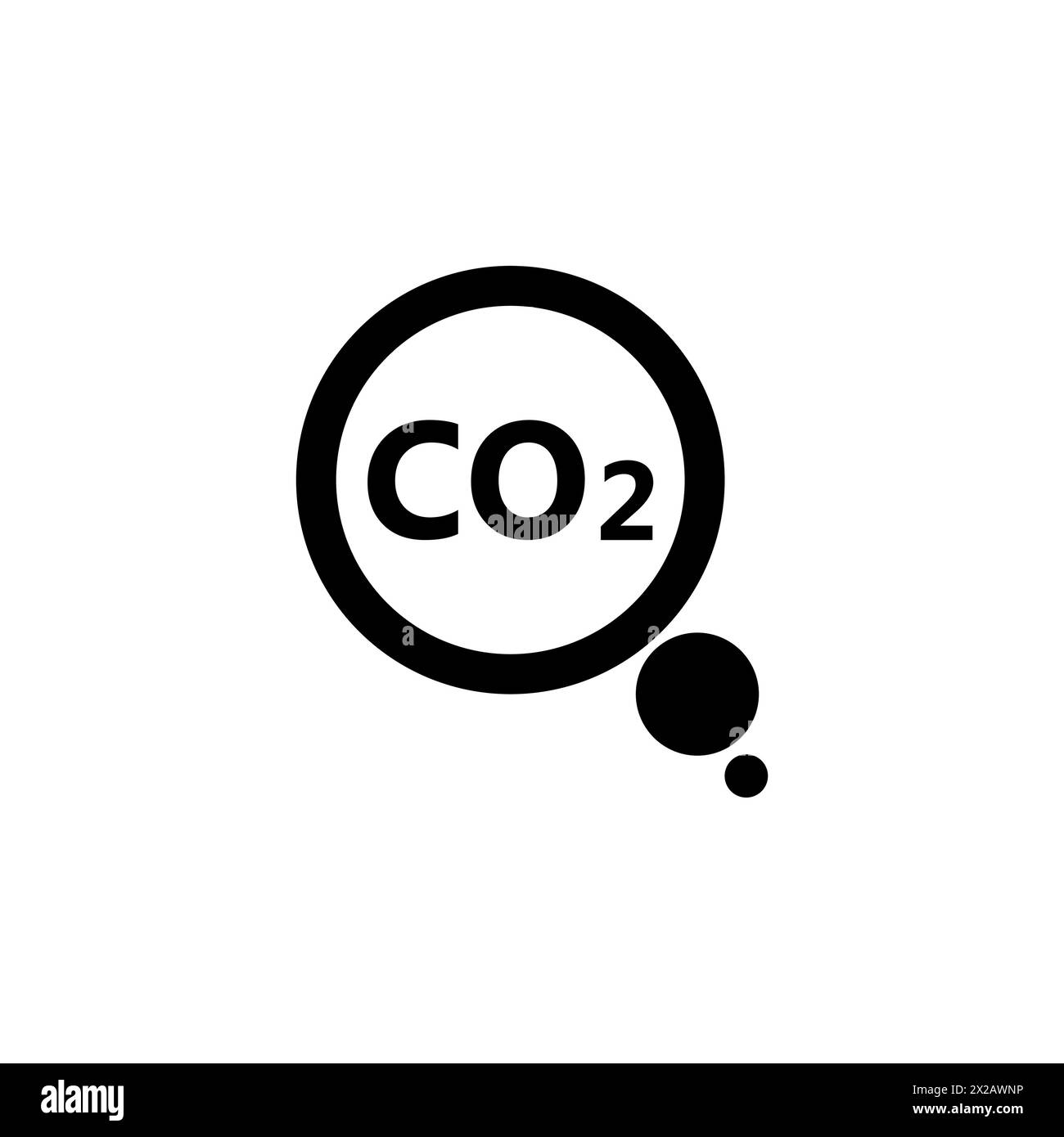 CO2 Emissions Cloud, Smog Pollution flat vector icon. Simple solid symbol isolated on white ...