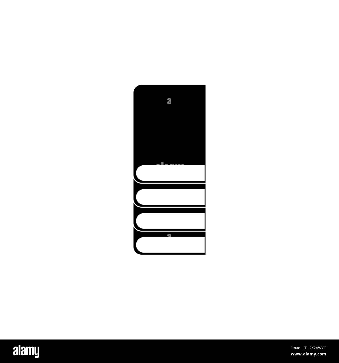 Book Stack flat vector icon. Simple solid symbol isolated on white ...