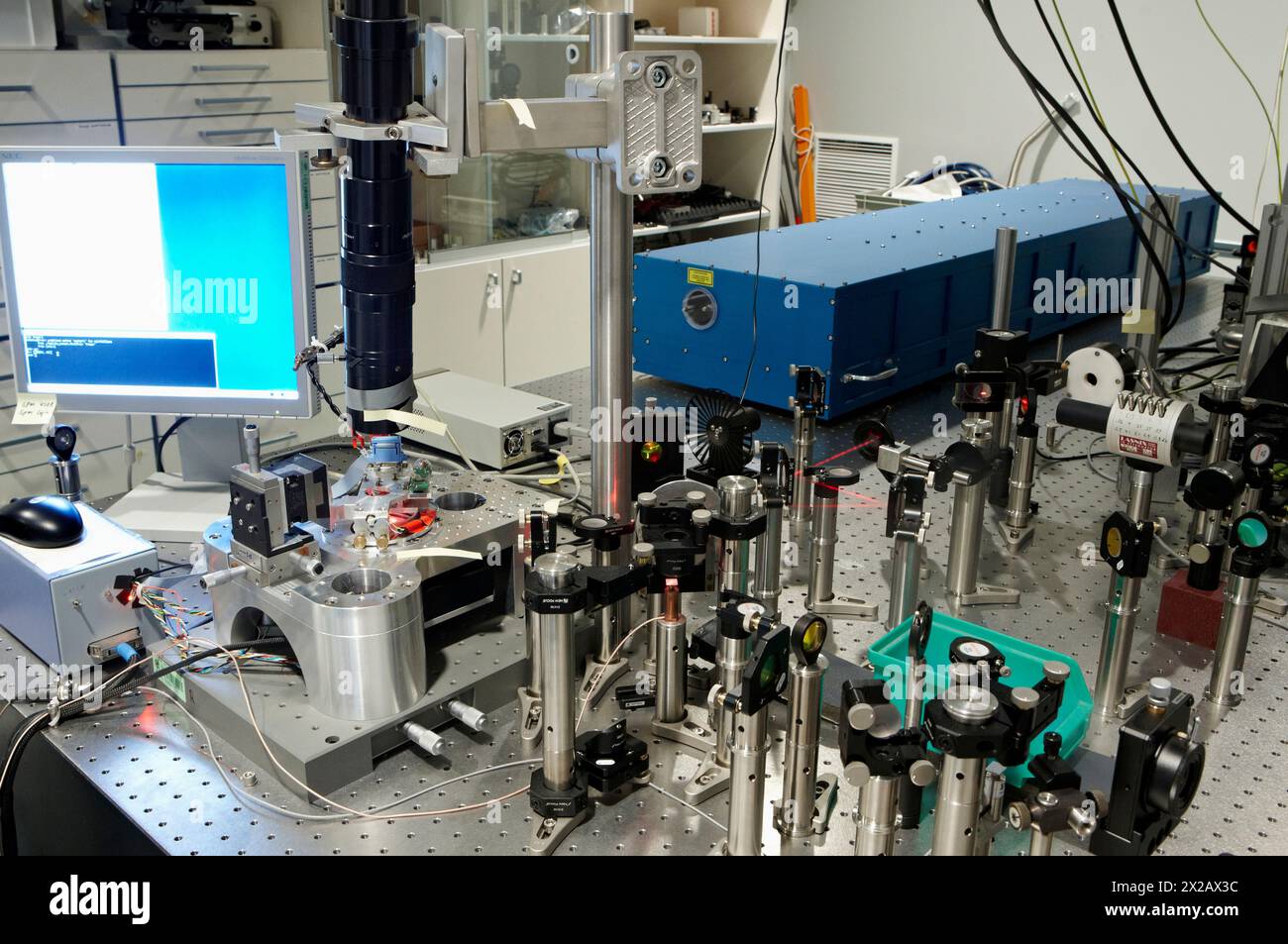 Nano-optics laboratory, AFM (Atomic force microscopy) setup, optics, CO ...