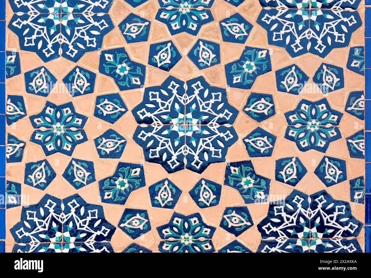 Uzbek pattern, ceramic background. Culture and art of Taskent ...