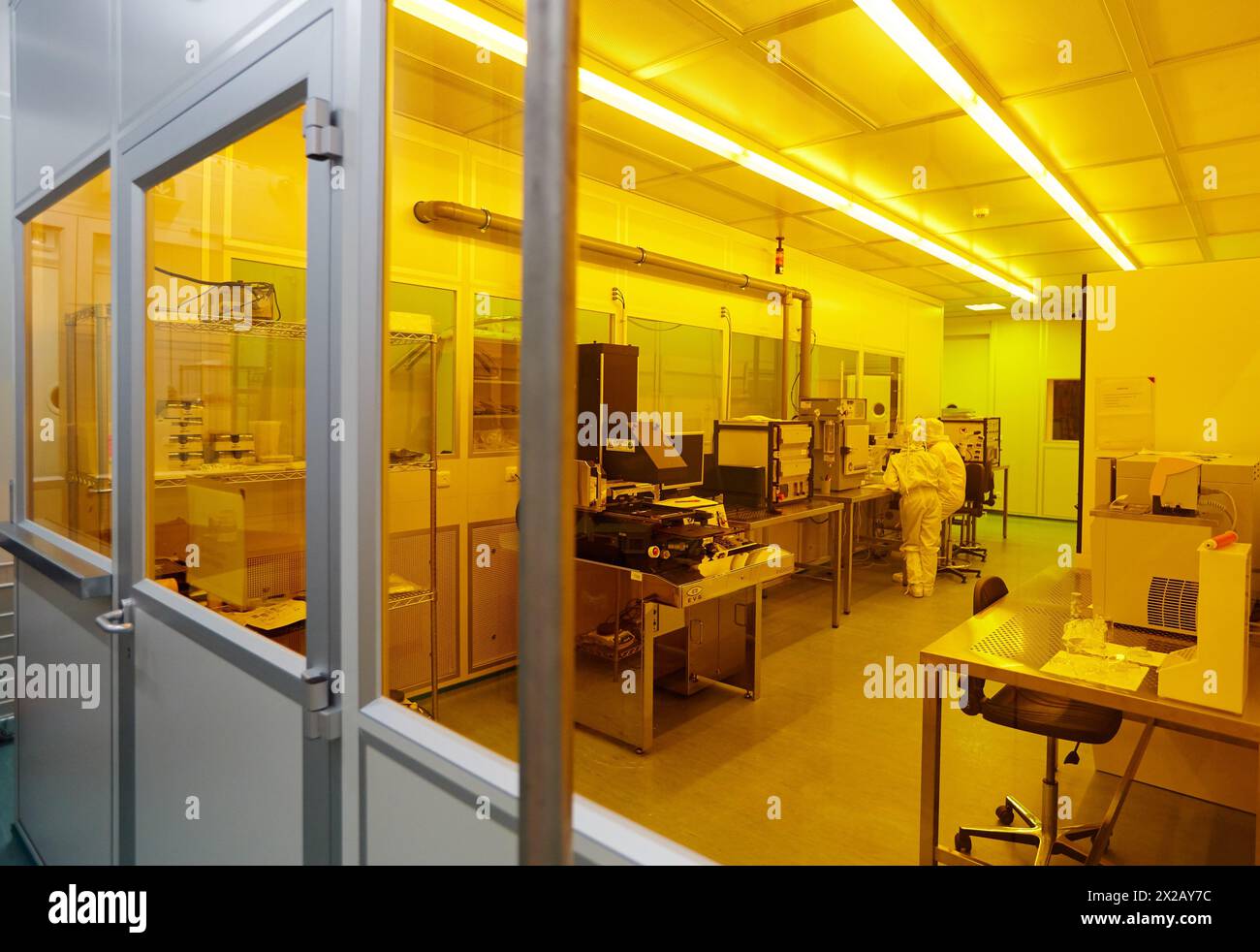 EVG mask aligner. Photolithography Room. Cleanroom. Nanotechnology ...