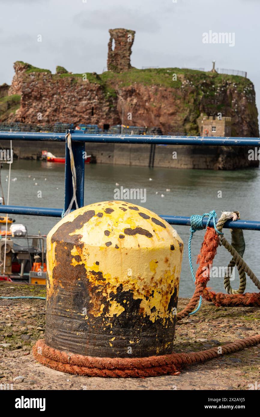 Harbour view in the Scottish fishing town of Dunbar, Scotland, UK ...