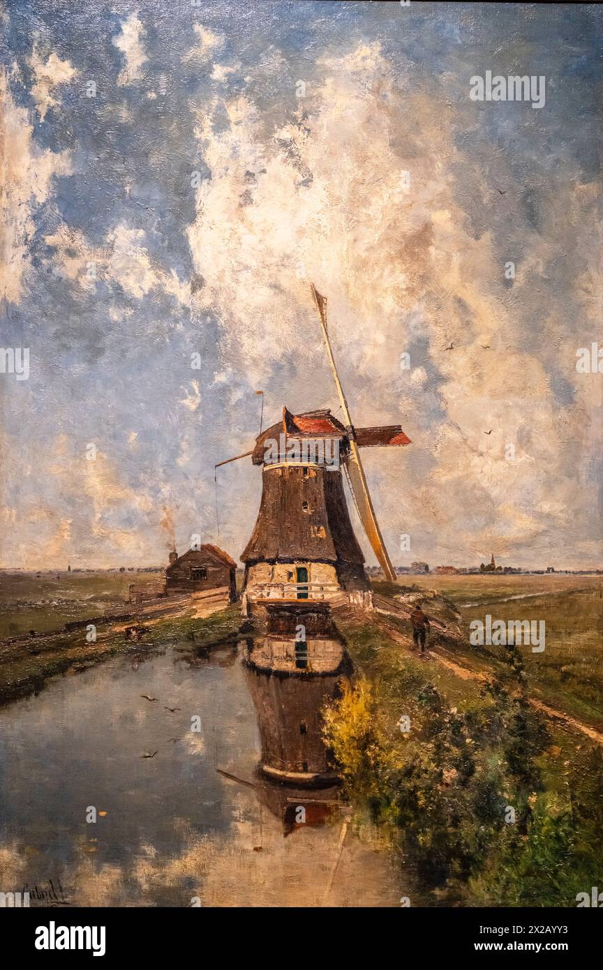 A Windmill on a Polder Waterway Know as - In the Month of July -, Paul ...