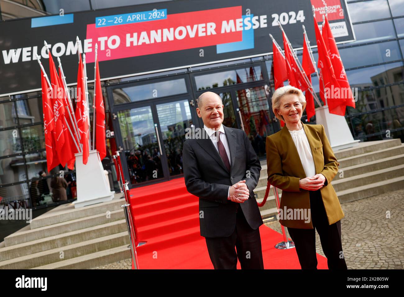Hanover, Germany. 21st Apr, 2024. Federal Chancellor Olaf Scholz (SPD ...