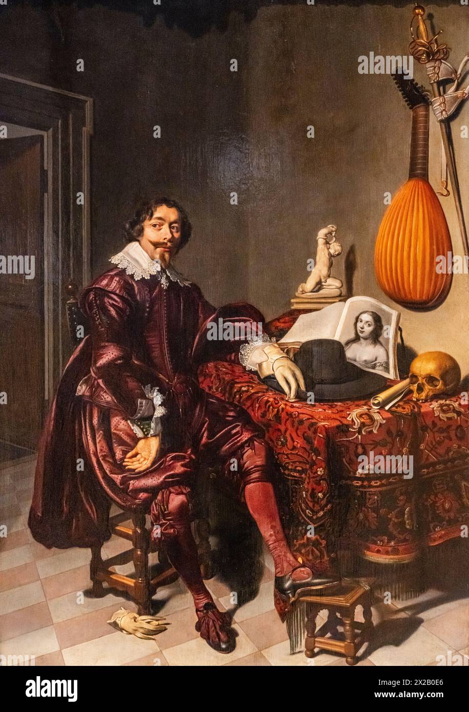 Portrait of David Bailly, Thomas de Keyser, oil on panel, 1625-1630 ...