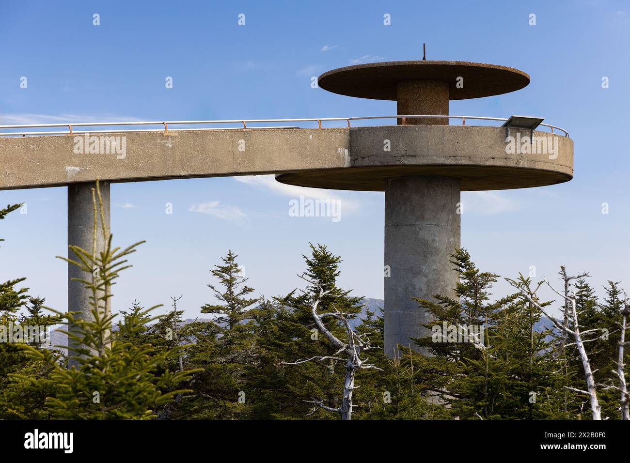 Clingmans Dome is located in the Great Smoky Mountains National Park in ...