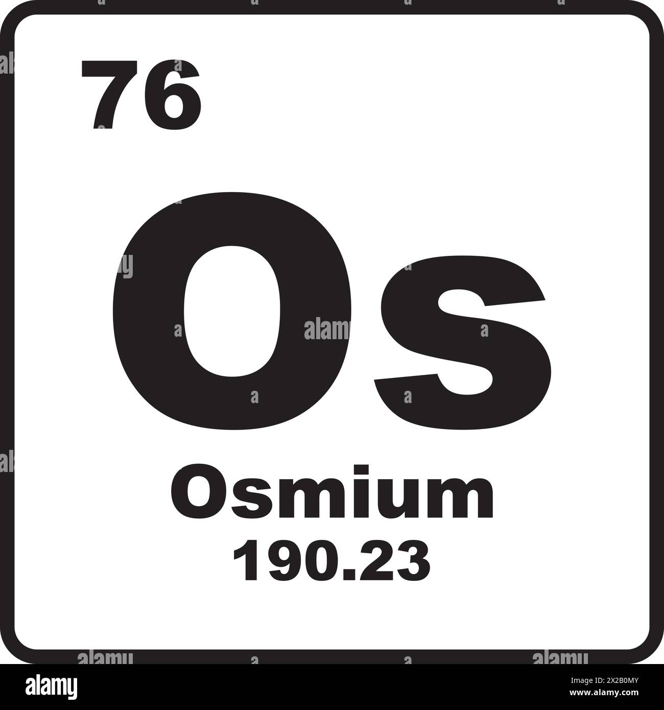 Osmium chemistry icon,chemical element in the periodic table Stock ...