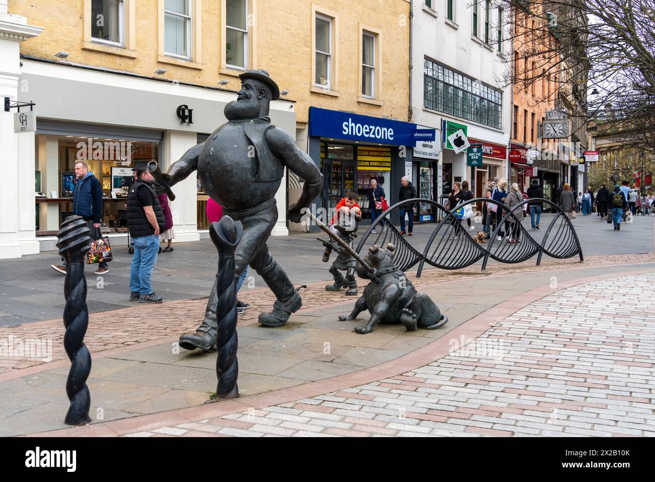 Sculpture of Desperate Dan and other characters from The Dandy and The ...