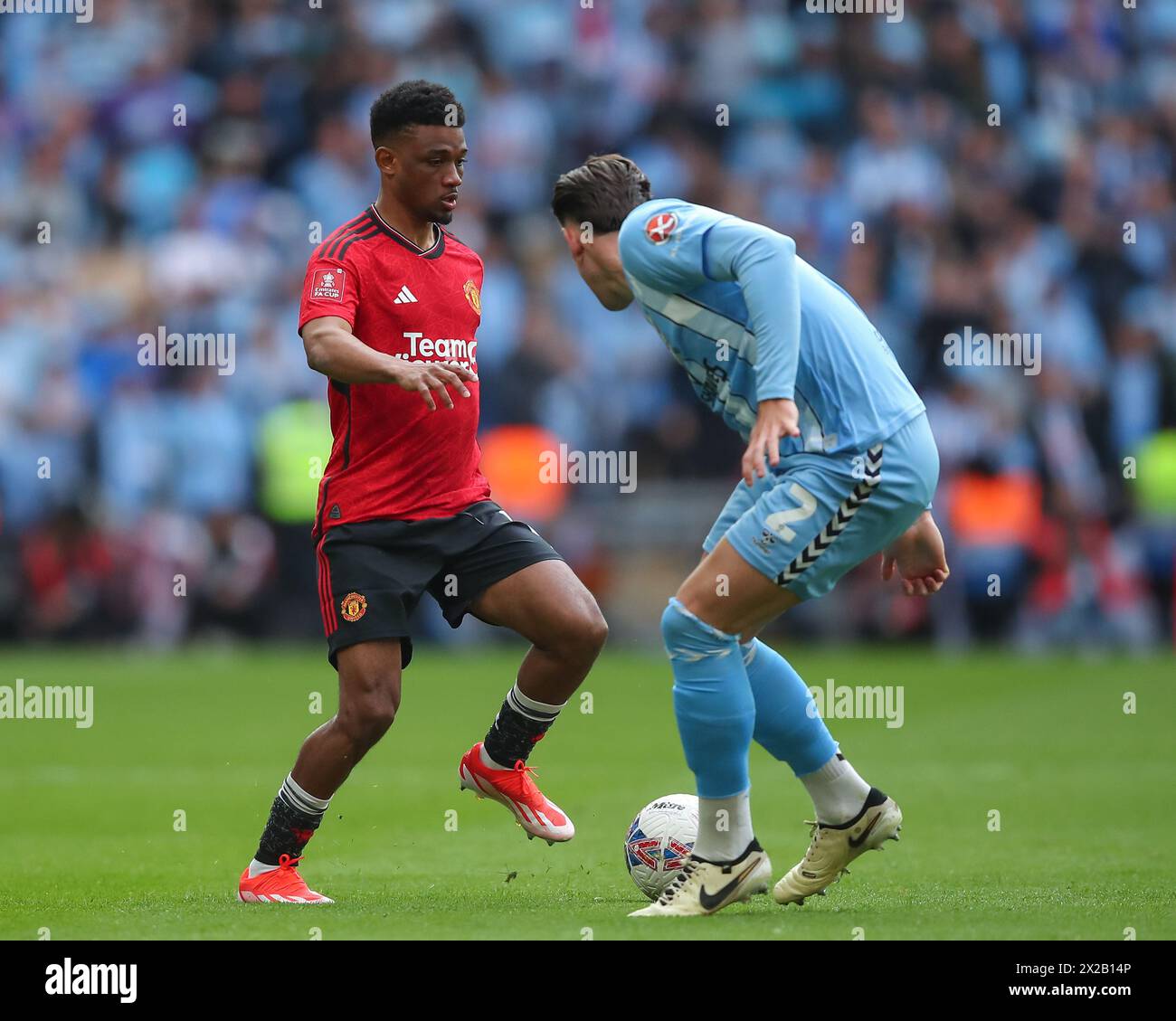 Amad Diallo of Manchester United in action, during the Emirates FA Cup ...
