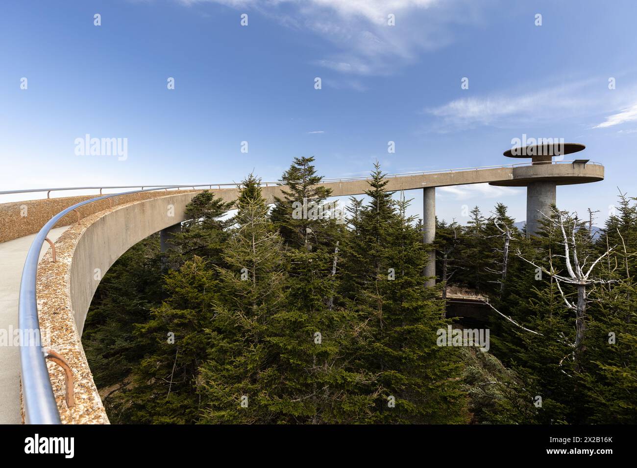 Clingmans Dome is located in the Great Smoky Mountains National Park in ...