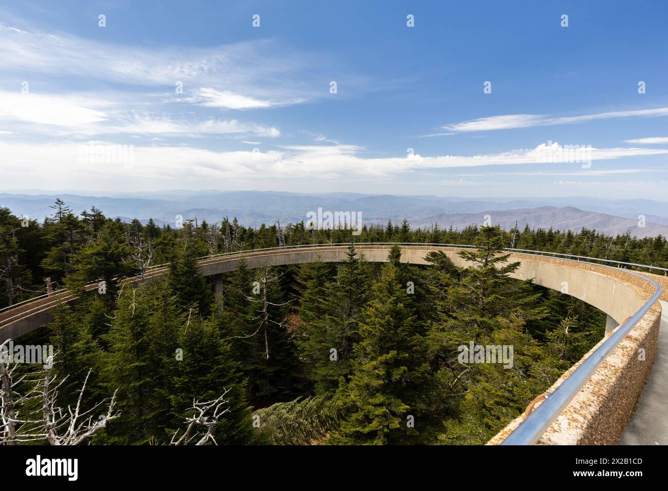 Clingmans Dome is located in the Great Smoky Mountains National Park in ...