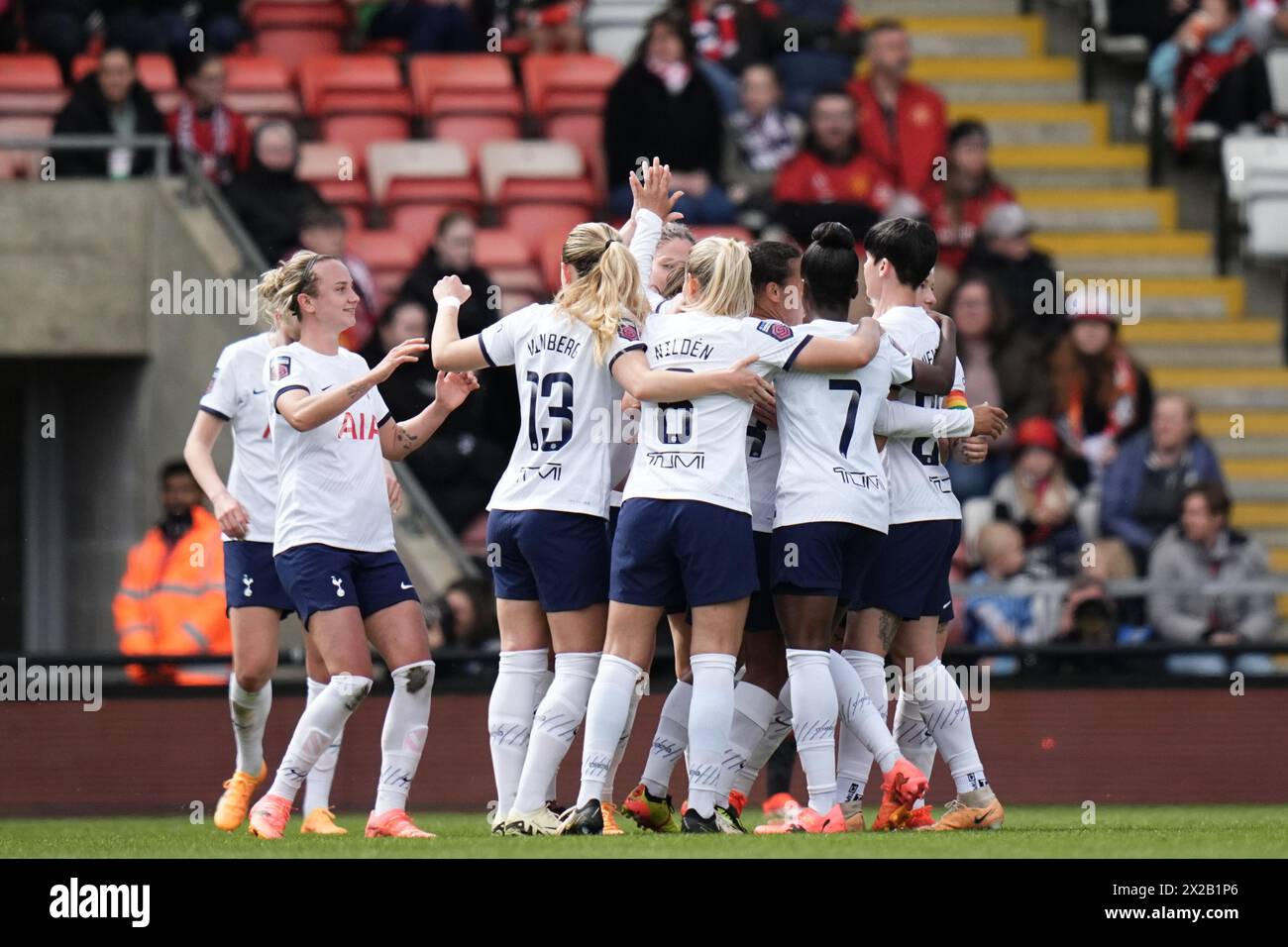 Leigh Sports Village, Leigh, UK. April 21 2024Manchester United Women v ...