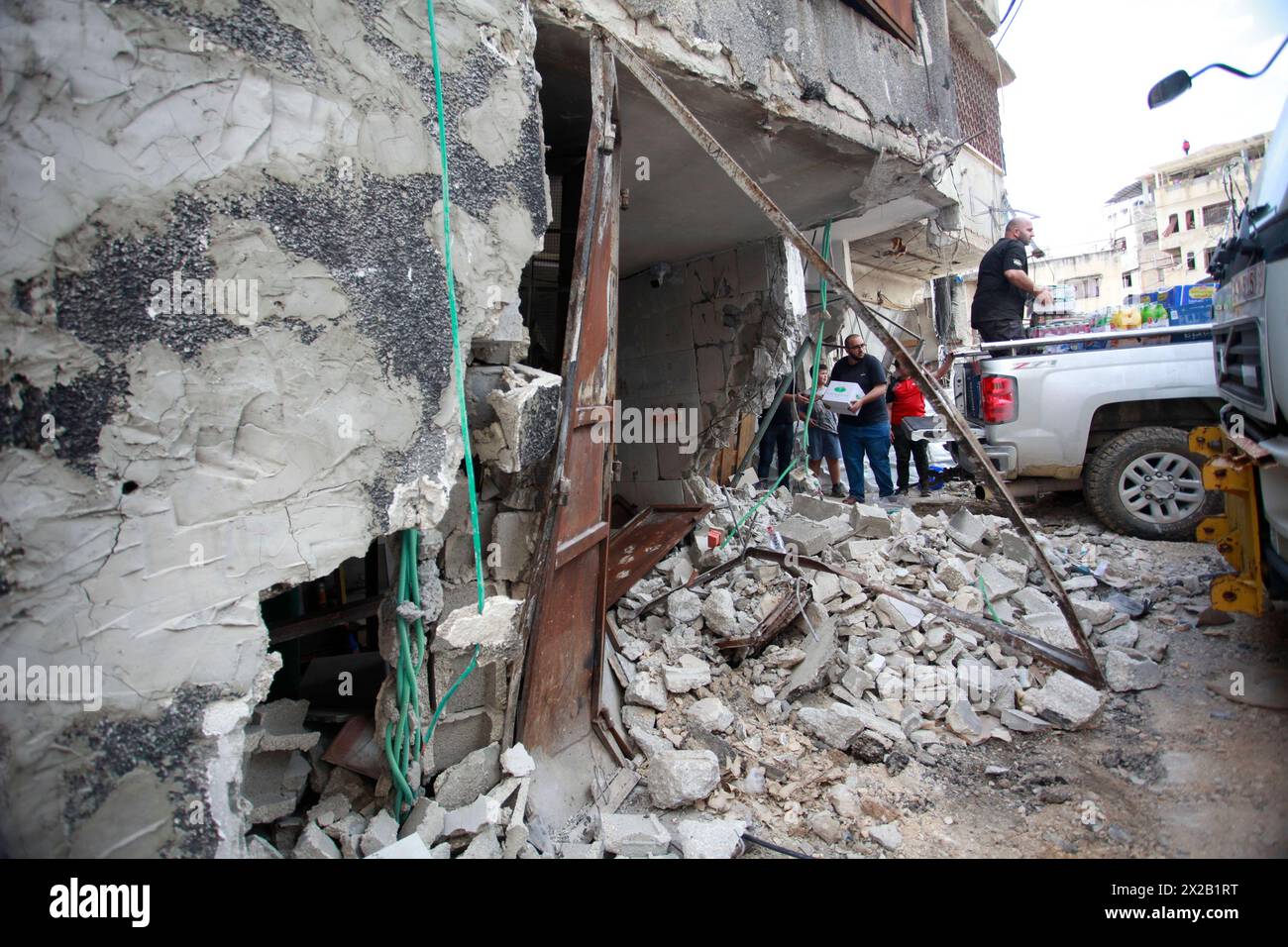 Israeli forces raid the Nur Shams refugee camp, located near the city ...