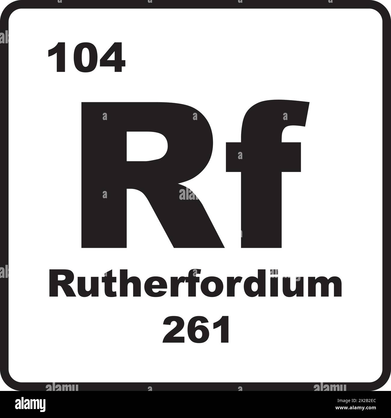 Rutherfordium chemistry icon,chemical element in the periodic table ...