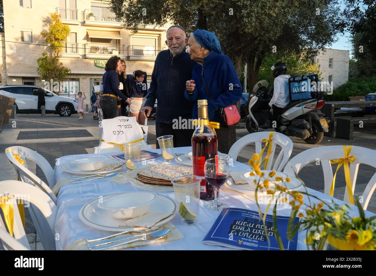 Jerusalem, Israel. 21st Apr, 2024. On the eve of Passover, to be ...