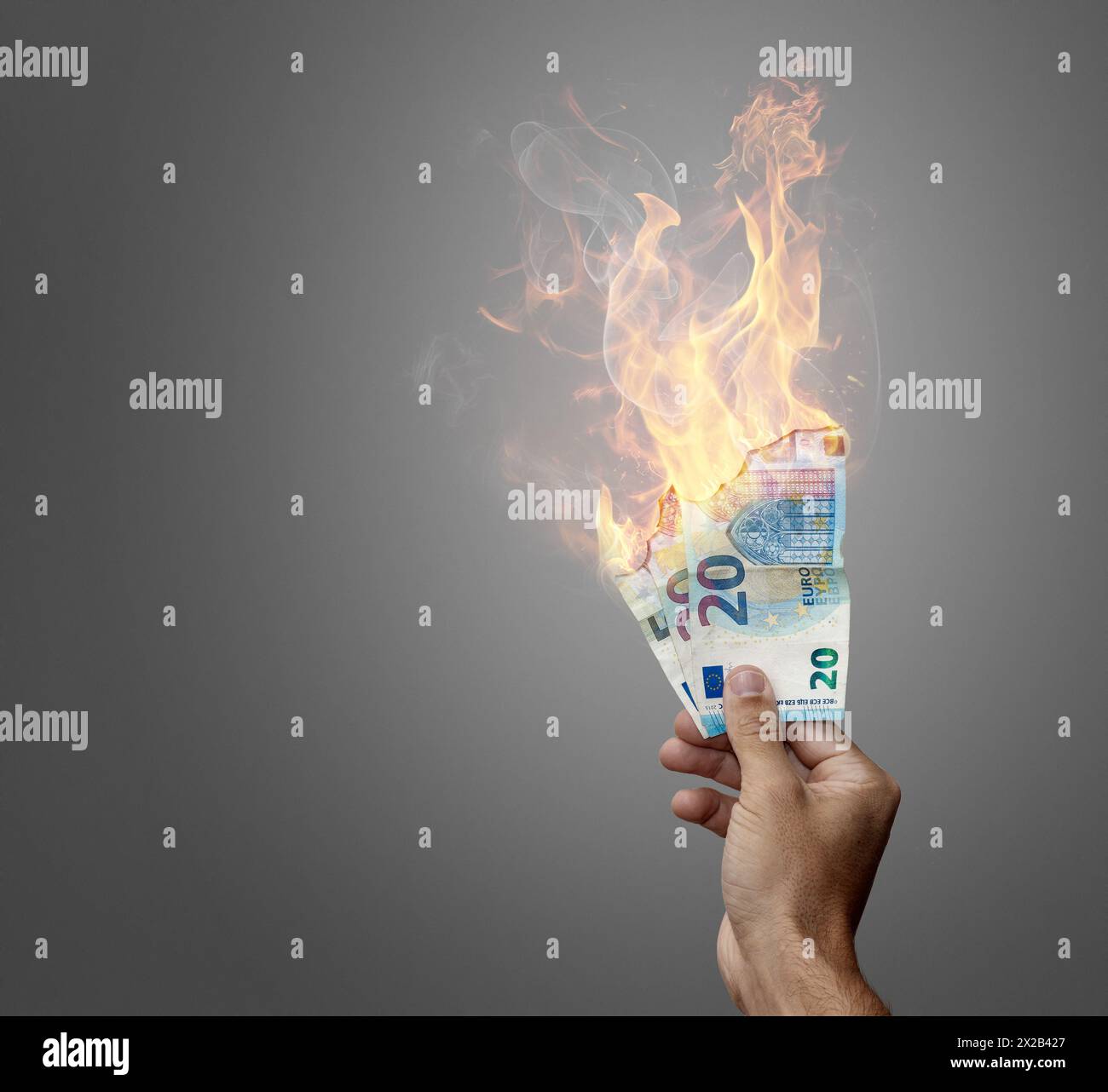 Burning 20 dollar bill hi-res stock photography and images - Alamy