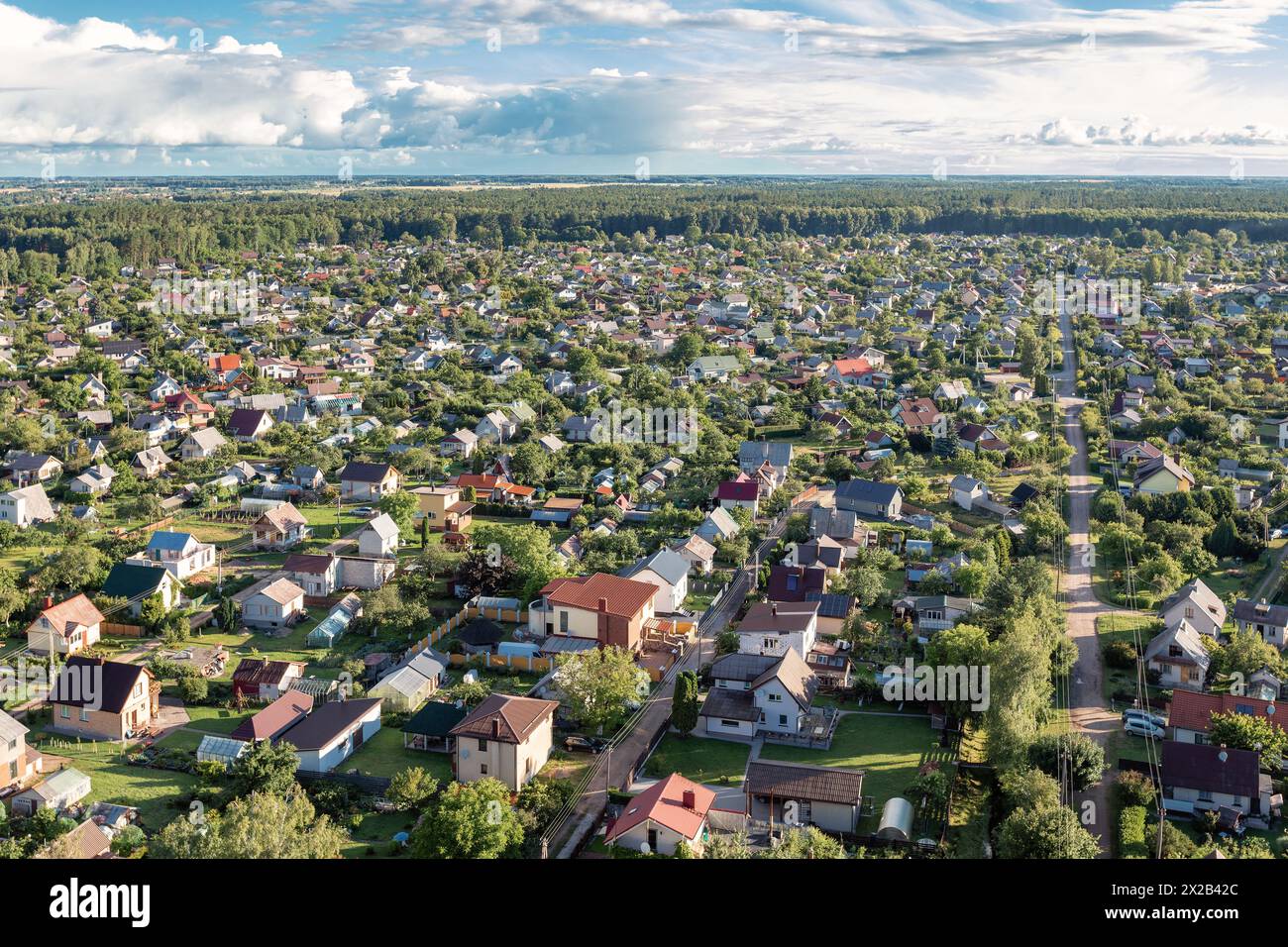 Small settlement with houses in rural areas, Lithuania Stock Photo - Alamy