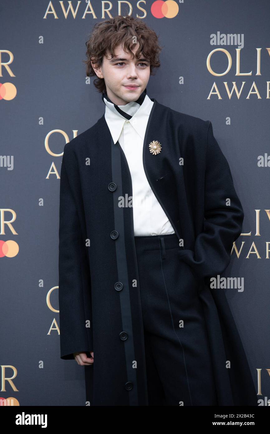 London, UK. 14 Apr, 2024. Pictured: Jack Wolfe attends The Olivier Awards 2024 at Royal Albert ...