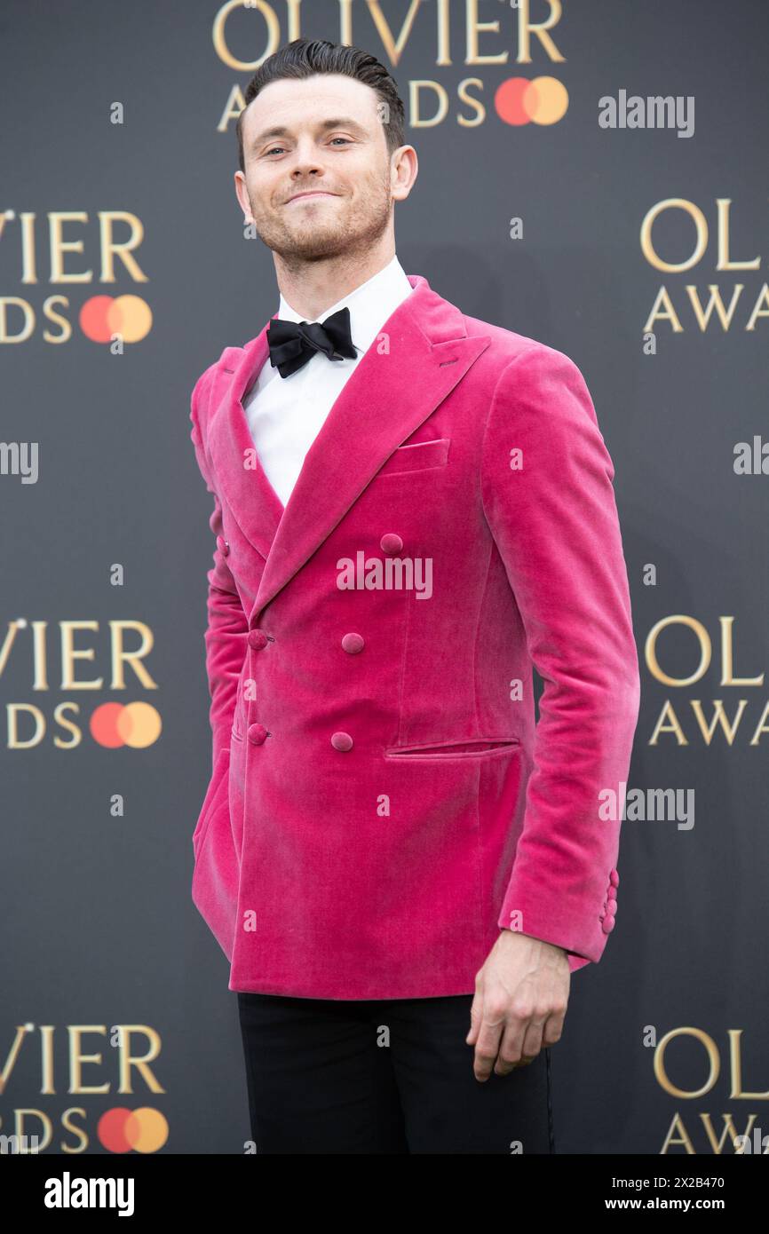 London, UK. 14 Apr, 2024. Pictured: Charlie Stemp attends The Olivier ...