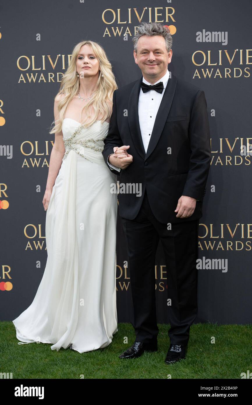 London, UK. 14 Apr, 2024. Pictured: Michael Sheen and partner Anna ...