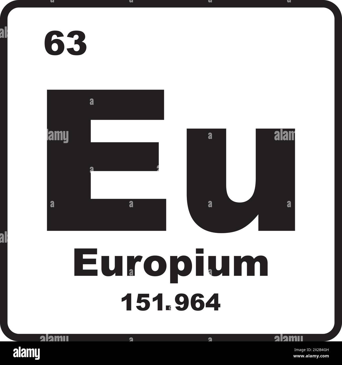 Europium icon, chemical element in the periodic table Stock Vector ...