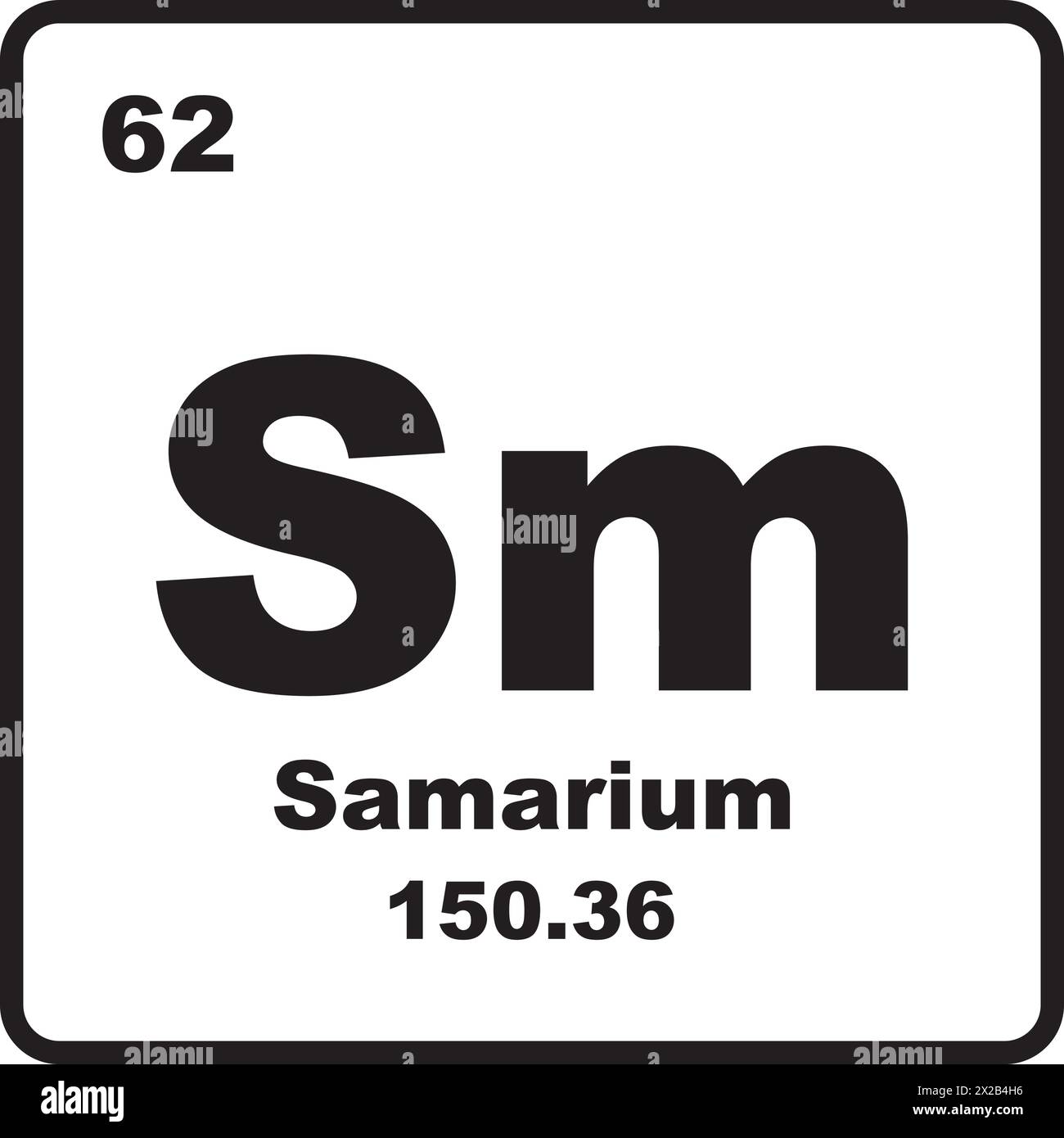 Samarium icon, chemical element in the periodic table Stock Vector ...