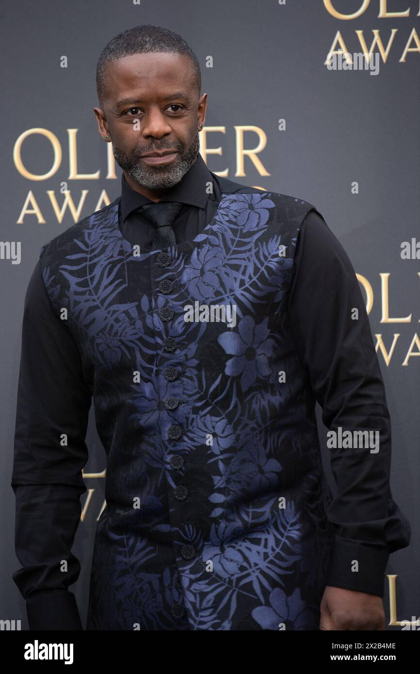 London, UK. 14 Apr, 2024. Pictured: Adrian Lester attends The Olivier ...