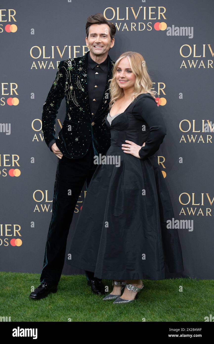 London, UK. 14 Apr, 2024. Pictured: David Tennant and wife Georgia ...