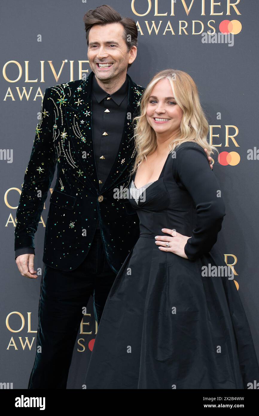 London, UK. 14 Apr, 2024. Pictured: David Tennant and wife Georgia ...