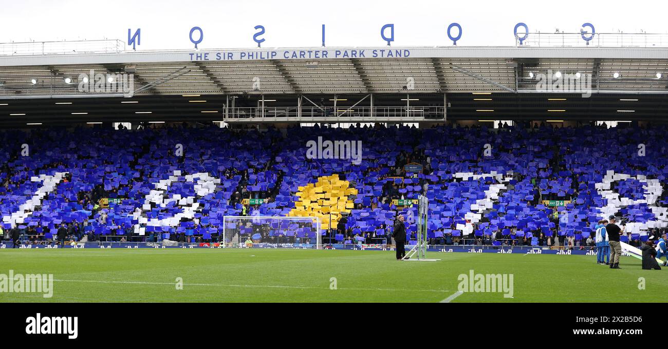 Goodison Park, Liverpool, UK. 21st Apr, 2024. Premier League Football ...