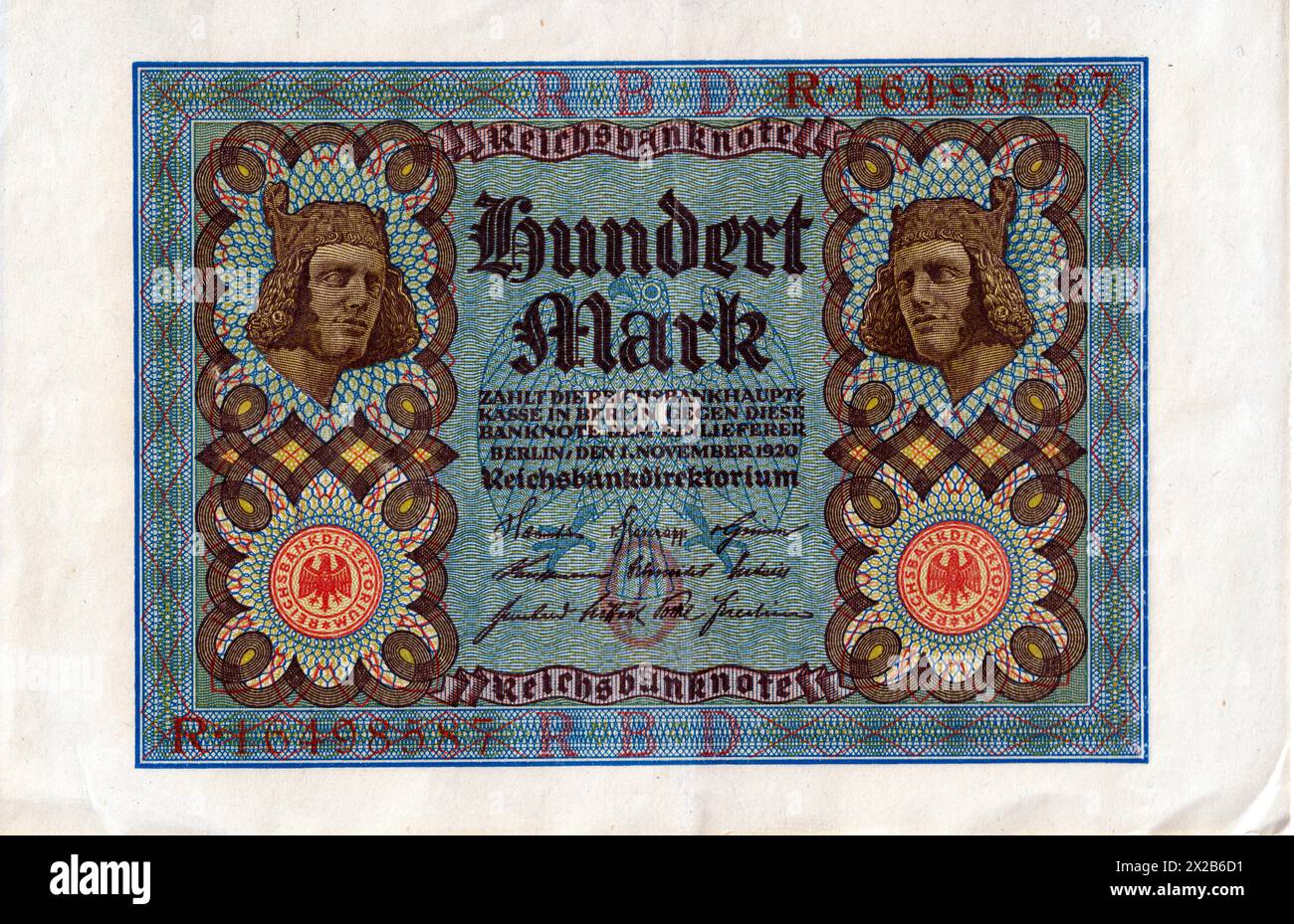100 german mark banknote hi-res stock photography and images - Alamy